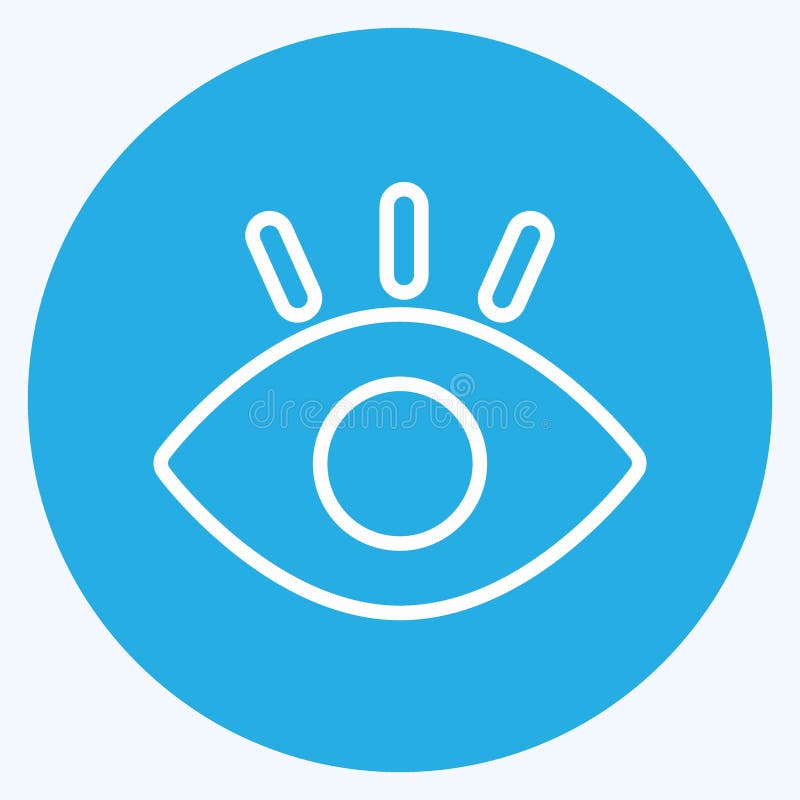 Icon Vision. Suitable for Education Symbol. Blue Eyes Style. Simple ...