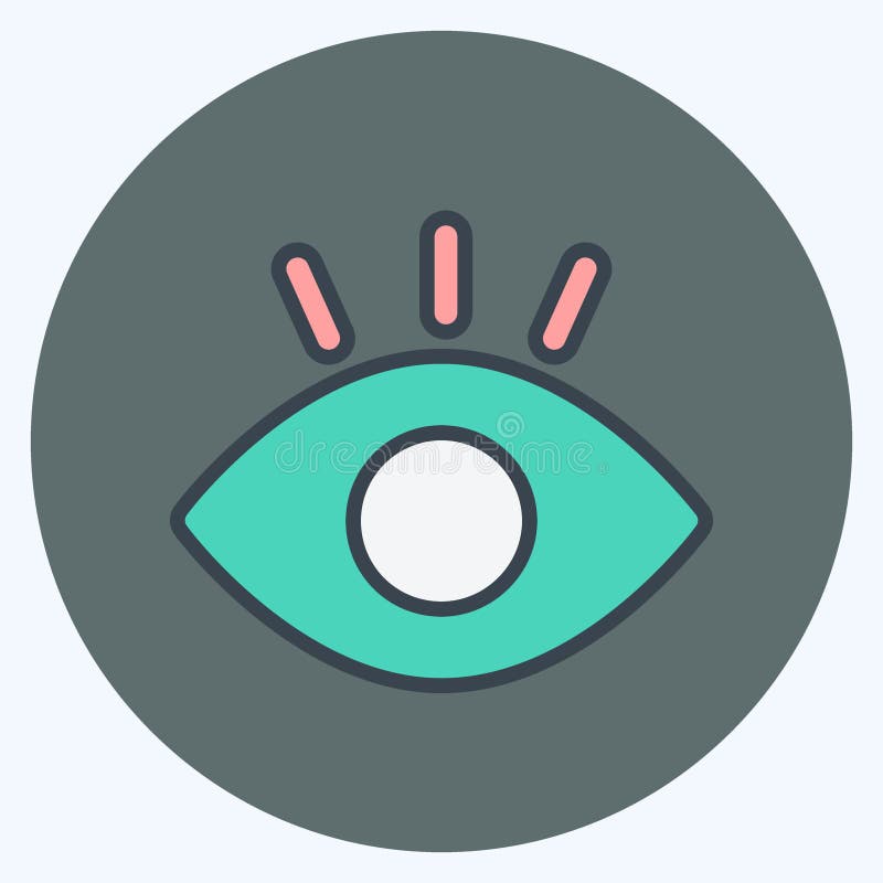 Icon Vision. Suitable for Digital Web Symbol. Color Mate Style. Simple ...