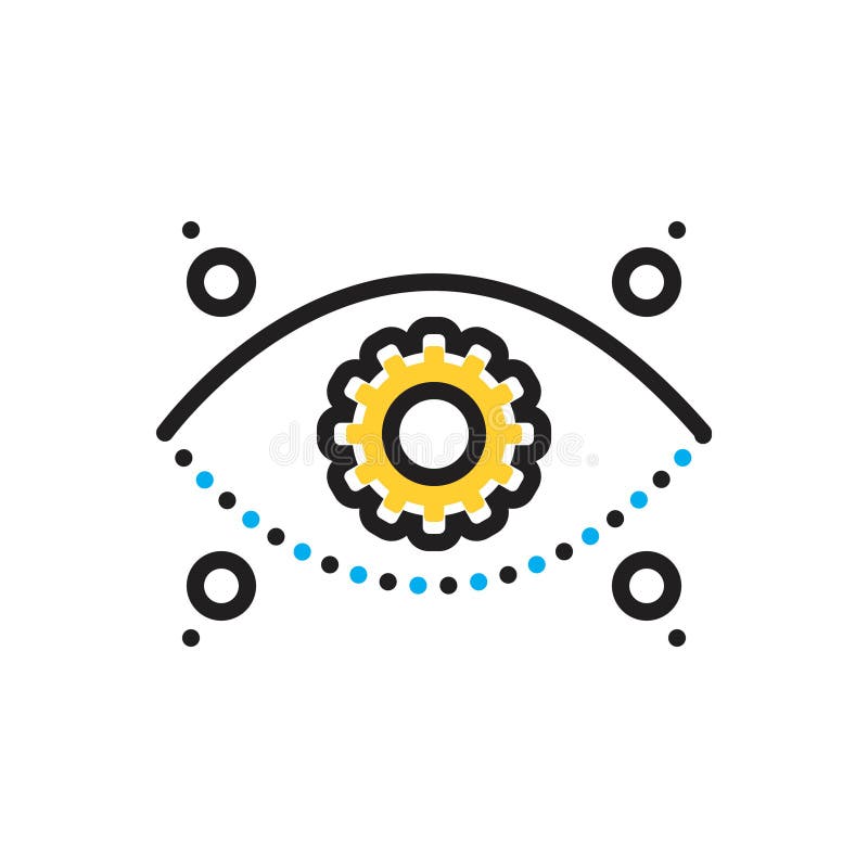 Multi Color Icon for Vision, Visible and View Stock Illustration ...