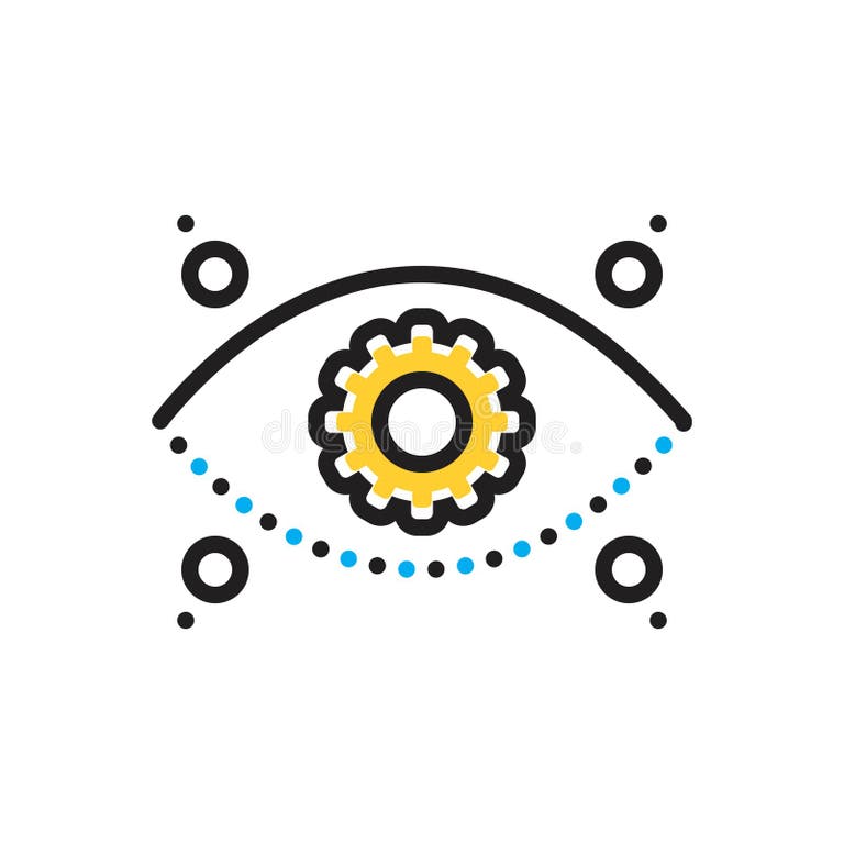 Multi Color Icon for Vision, Visible and View Stock Illustration - Illustration of symbol ...