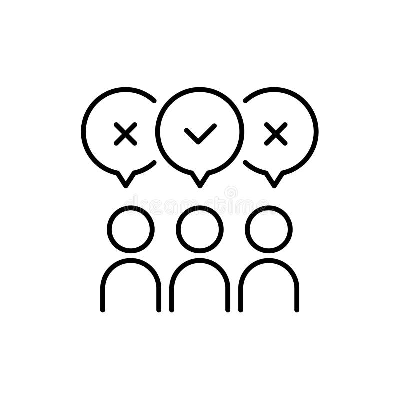 The Icon is a Visual Representation Symbolizing Various Opinions and ...