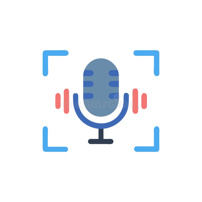 Icon of Voice Recognition for Automation Stock Illustration ...
