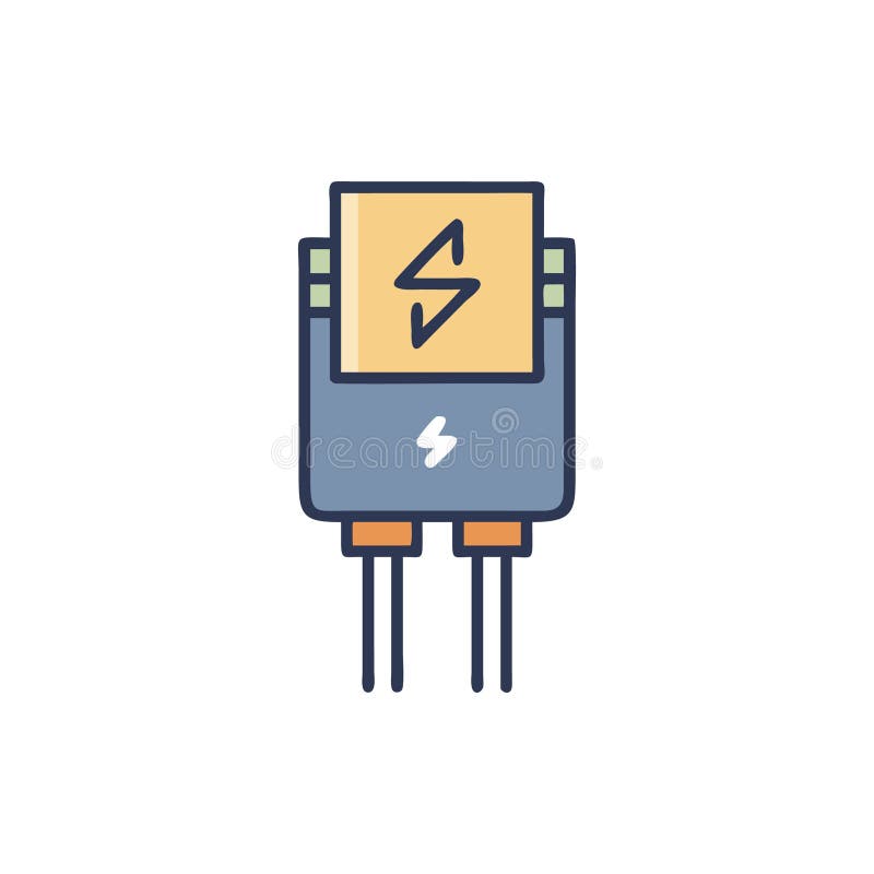 Icon of Voltage Regulator for Circuit Design Stock Illustration ...