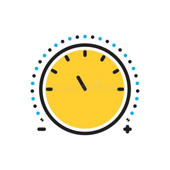 Multi Color Icon for Volume, Meter and Control Stock Illustration ...