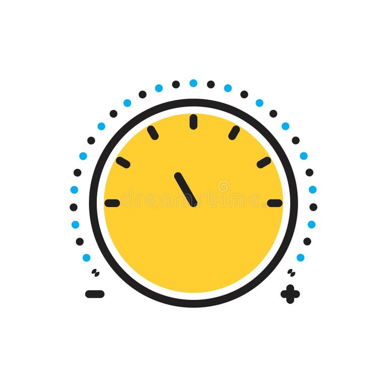 Multi Color Icon for Volume, Meter and Control Stock Illustration ...