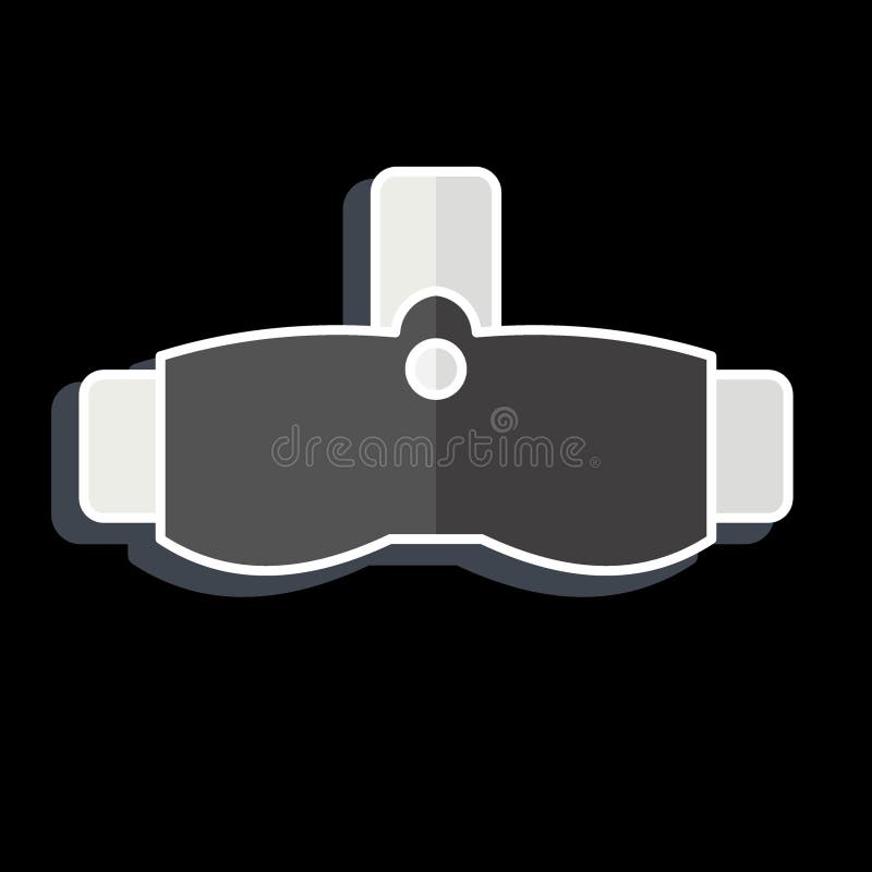 Icon VR Glasses. Related To 3D Visualization Symbol. Glossy Style ...