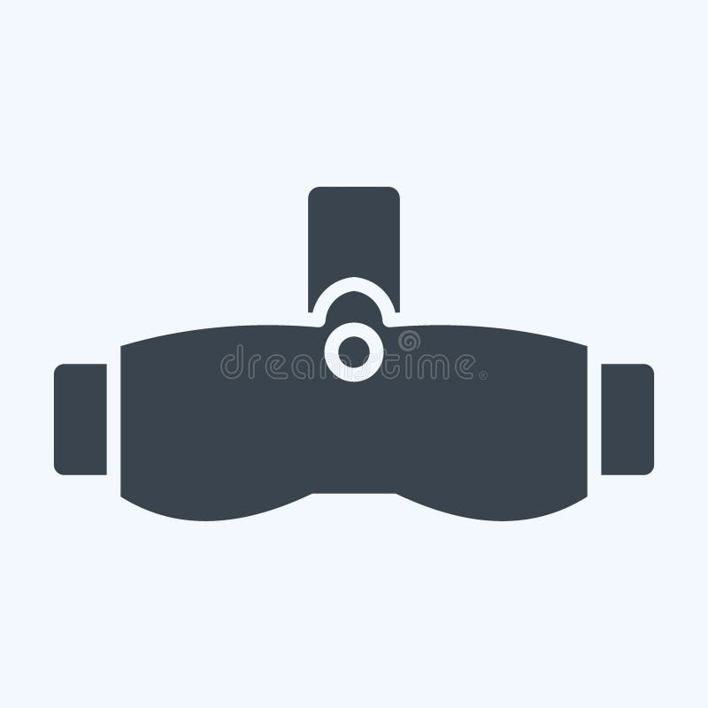 Icon VR Glasses. Related To 3D Visualization Symbol. Glyph Style ...