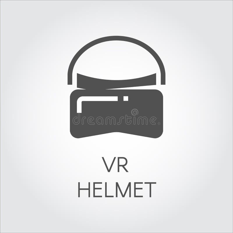 Icon VR Helmet in Flat Style. Concept of Virtual Reality Games. Modern ...