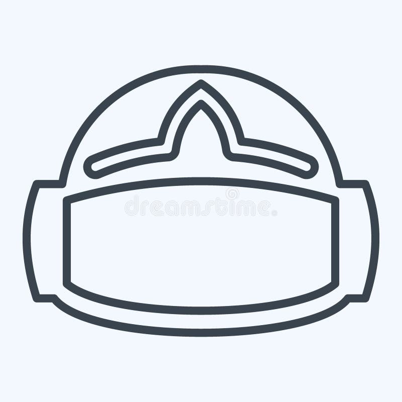 Icon VR Helmet. Related To 3D Visualization Symbol. Line Style. Simple ...
