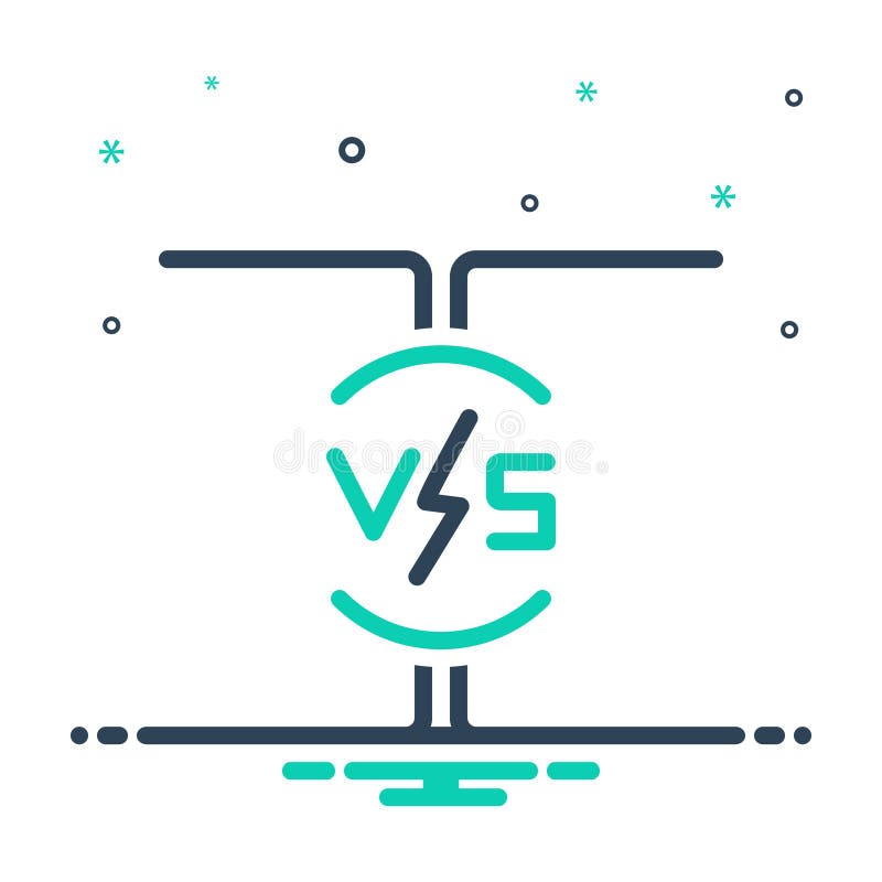 Mix Icon for Vs, Competition and Battle Stock Vector - Illustration of ...