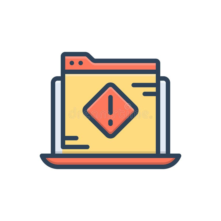 Color Illustration Icon for Vulnerable, Accessible and Unsafe Stock ...