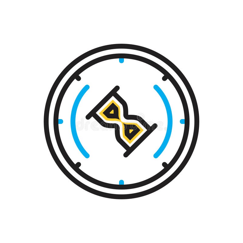 Multi Color Icon for Wait, Delay and Hourglass Stock Illustration ...