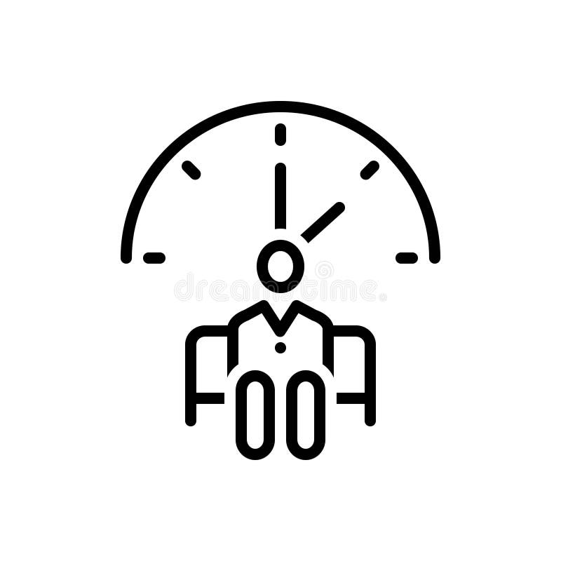 Black Line Icon for Waiting, Expectation and Await Stock Vector ...