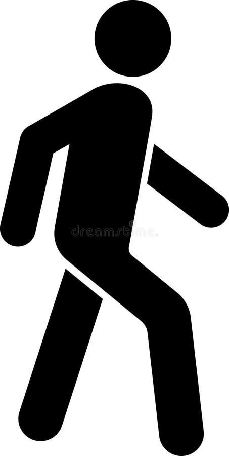 Icon of a Walking Man in the Form of a Human Silhouette Stock Vector ...