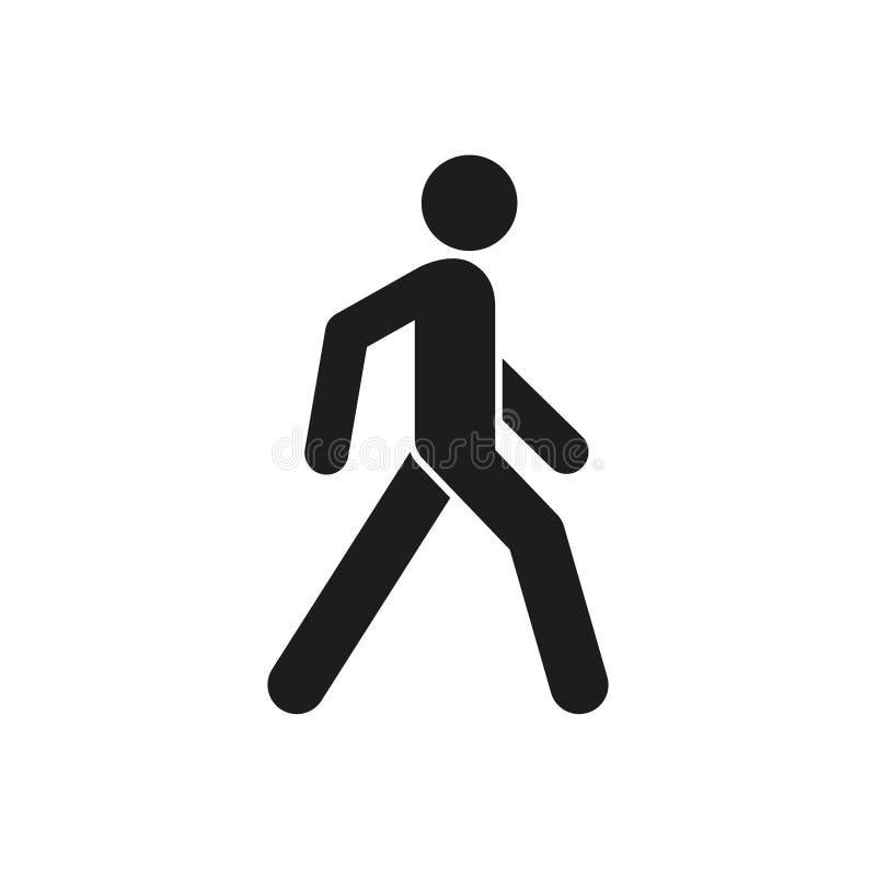 The Icon of a Walking Person. Vector Illustration. Stock Vector ...