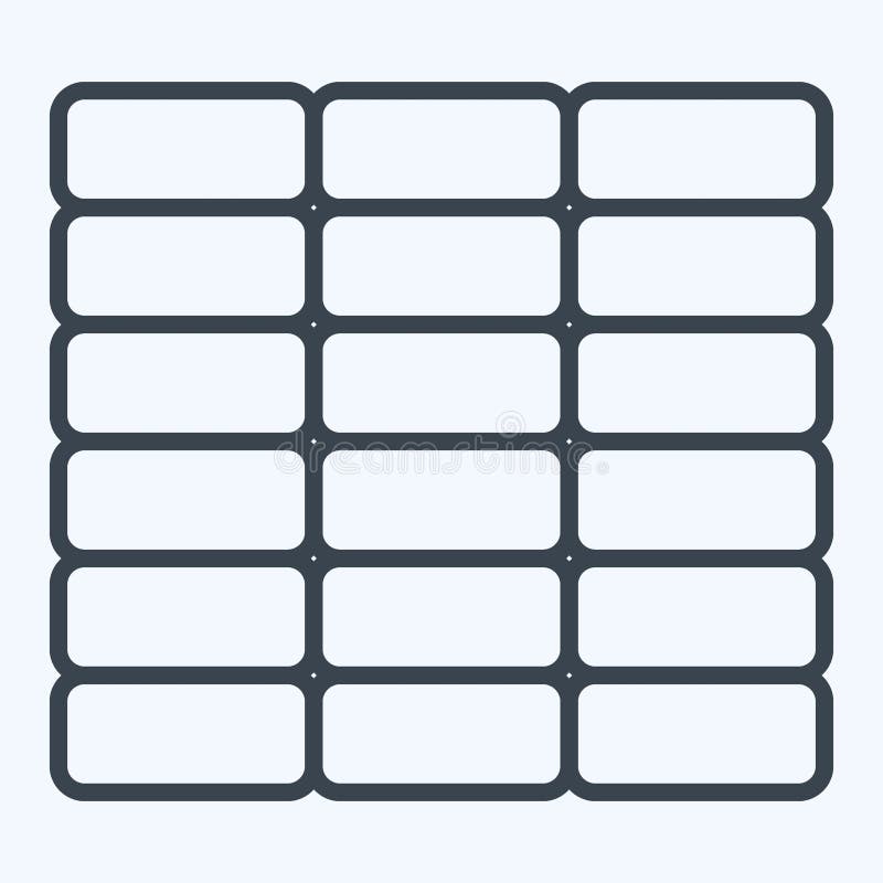 Icon Wall. Related To Building Material Symbol. Line Style. Simple ...