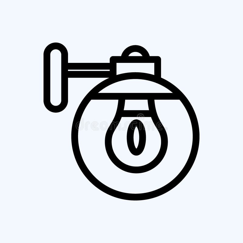 Icon Wall Sconce. Suitable for House Symbol. Line Style. Simple Design ...