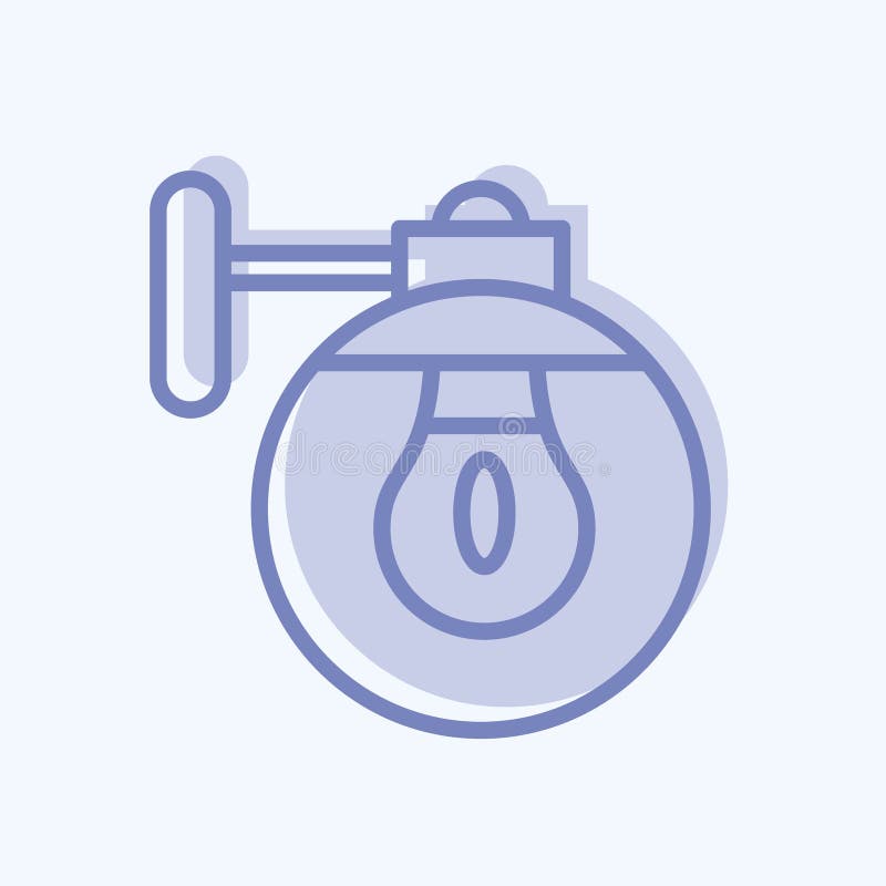 Icon Wall Sconce. Suitable for House Symbol. Two Tone Style. Simple ...