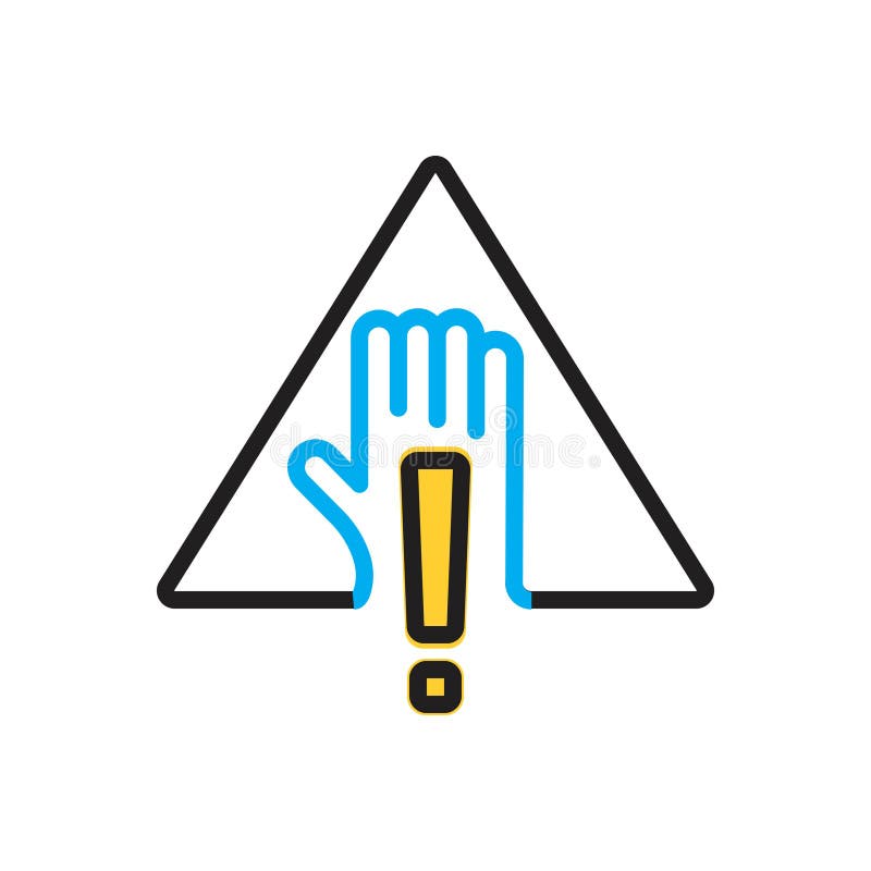 Multi Color Icon for Warning, Alert and Caveat Stock Illustration ...