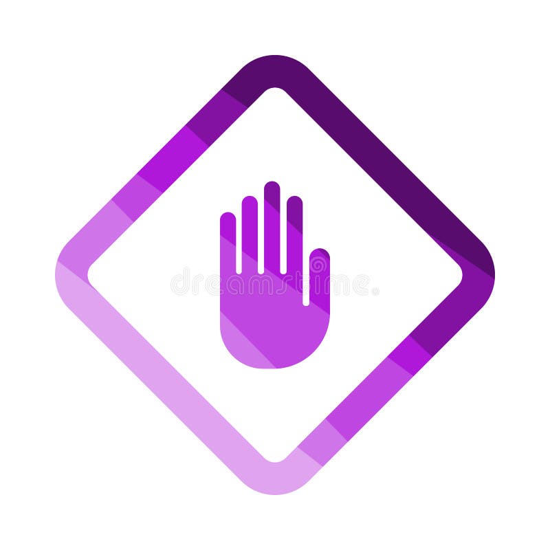 Icon of Warning Hand stock vector. Illustration of icon - 193715695