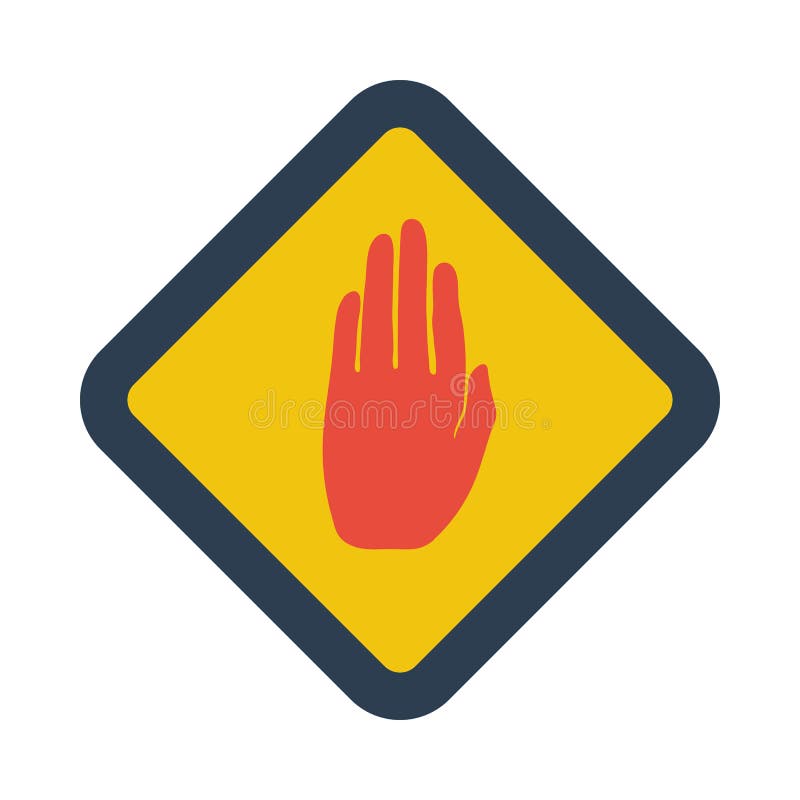 Icon of Warning Hand stock vector. Illustration of icon - 193715695