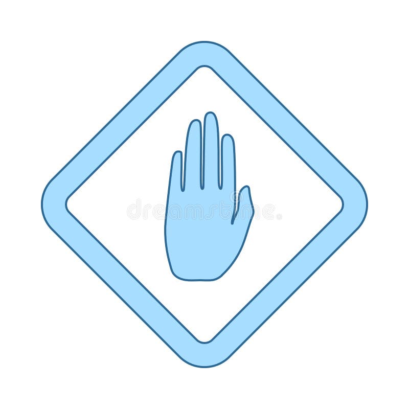 Icon of Warning Hand stock vector. Illustration of prevention - 167671407