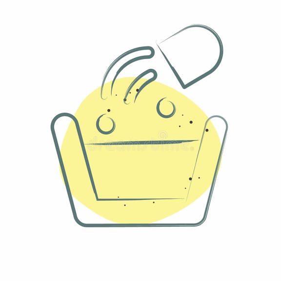 Icon Washing Poder. Related To Laundry Symbol. Color Spot Style. Simple ...