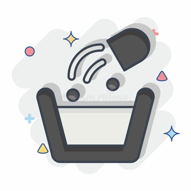 Icon Washing Poder. Related To Laundry Symbol. Comic Style. Simple ...