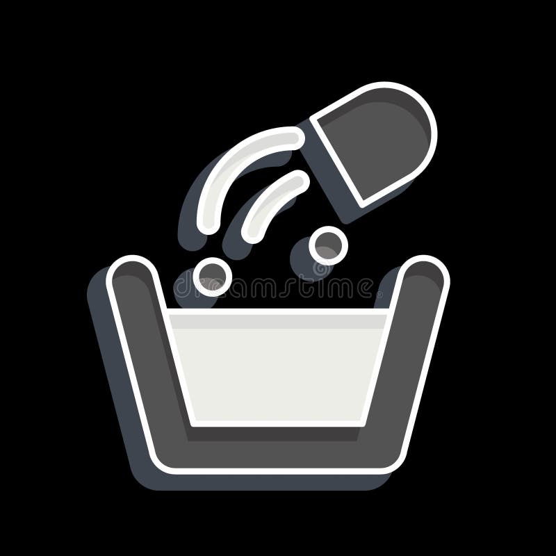 Icon Washing Poder. Related To Laundry Symbol. Glossy Style. Simple ...