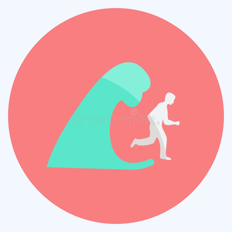 Icon Water Flooding. Suitable for Disasters Symbol. Flat Style. Simple ...