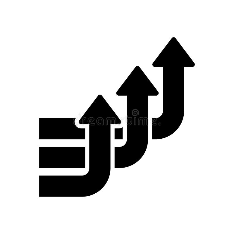 Three Way Direction Arrows. Repeat Icon Isolated on Background Stock ...