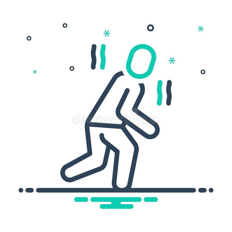 Mix Icon for Weak, Fatigue and Feeble Stock Vector - Illustration of ...