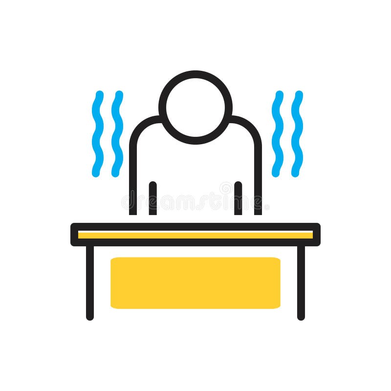 Multi Color Icon for Weak, Feeble and Ill Stock Illustration ...