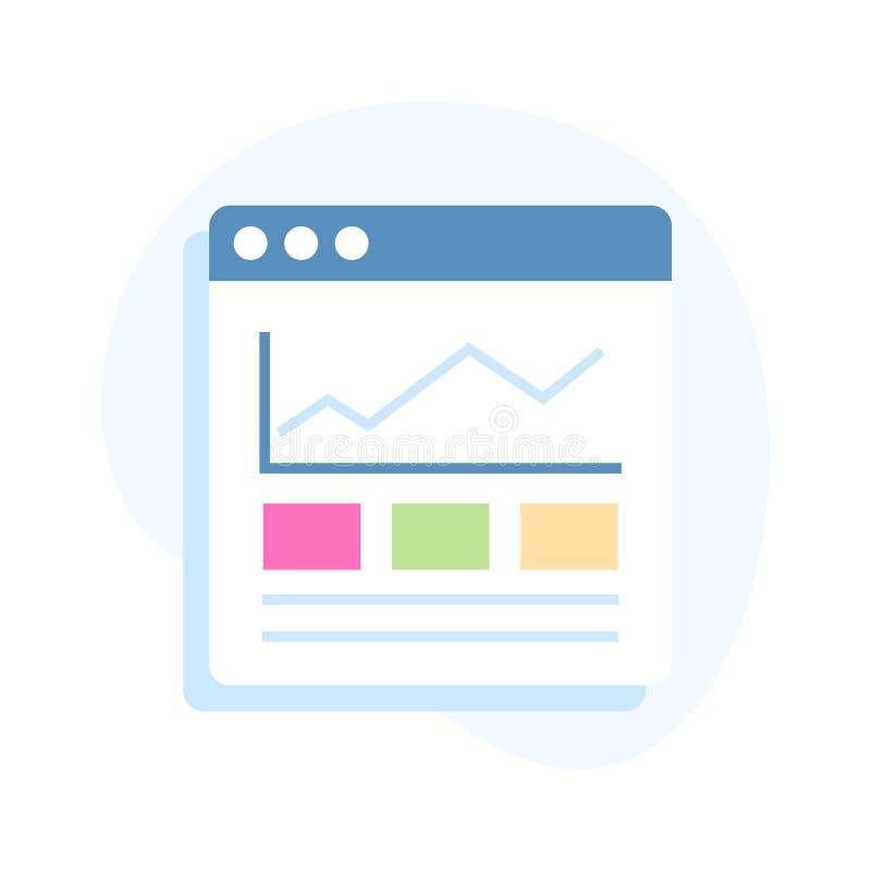 An Icon of Web Analysis in Trendy Style Isolated on White Background ...