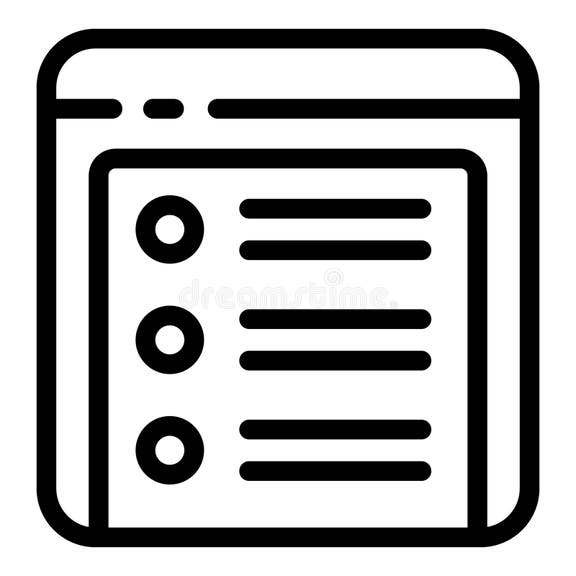 Icon of Web Browser Application Stock Vector - Illustration of page ...