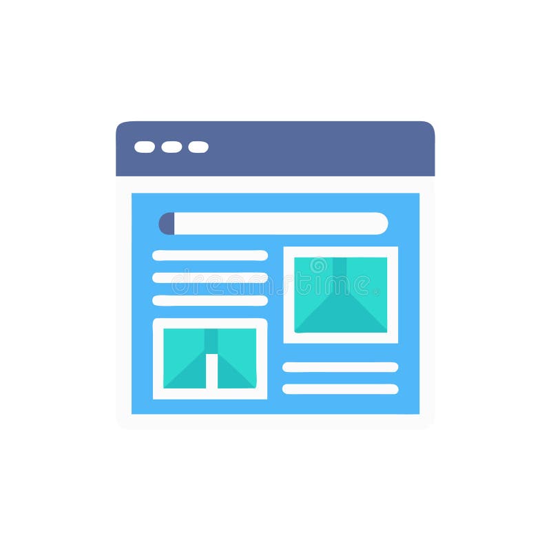 Icon of Web Design for User Experience Stock Photo - Illustration of ...