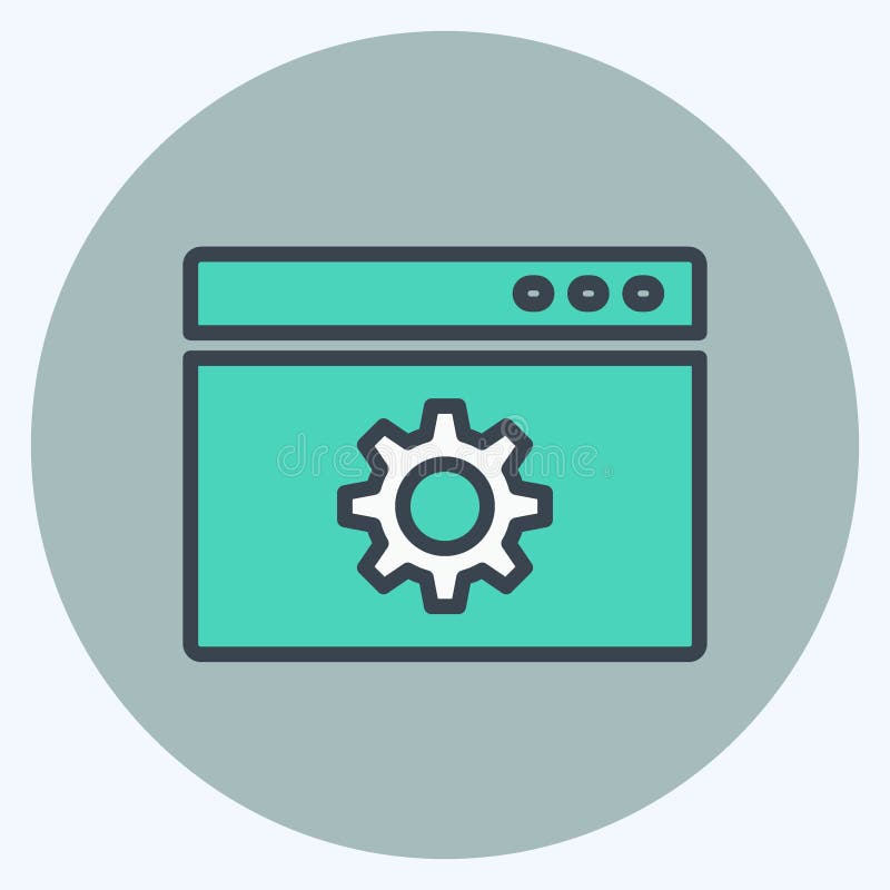 Icon Web Optimization. Suitable for it Services Symbol. Color Mate ...