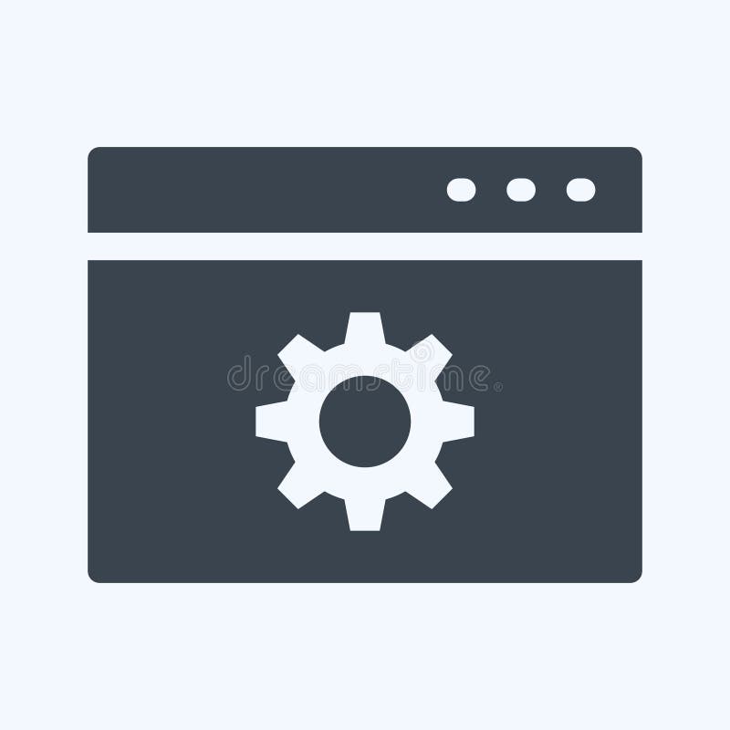 Icon Web Optimization. Suitable for it Services Symbol. Glyph Style ...
