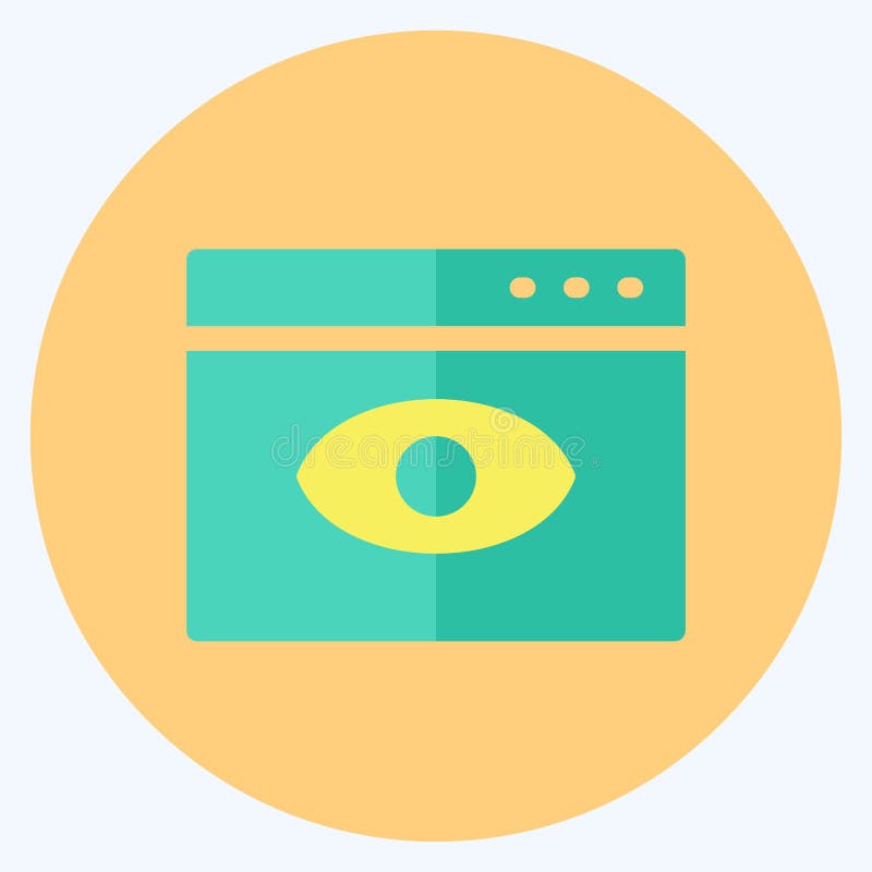 Icon Web Visibility. Suitable for it Services Symbol. Flat Style ...