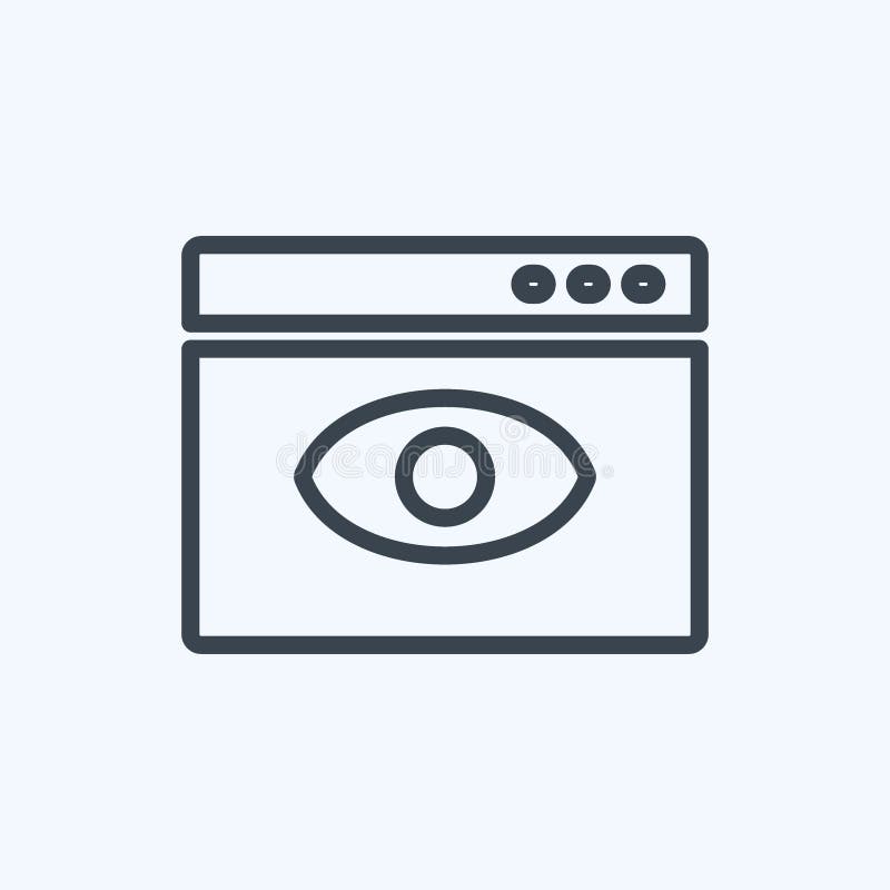 Icon Web Visibility. Suitable for it Services Symbol. Line Style ...