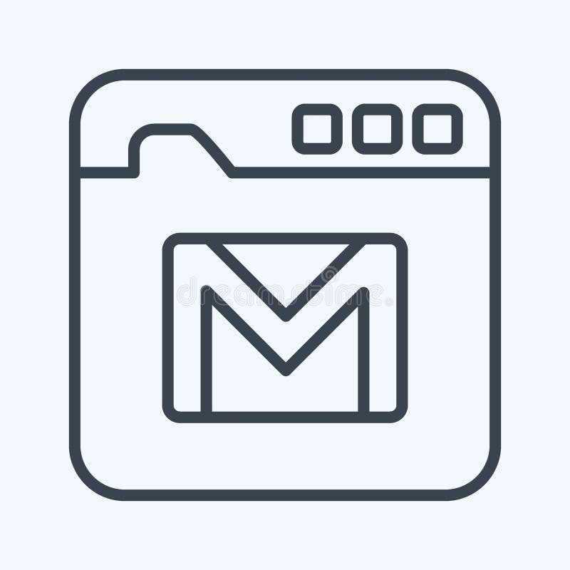 Icon Webmail. Related To Communication Symbol. Line Style. Simple ...