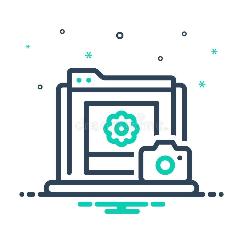 Mix Icon for Webshots, Picture and Camera Stock Vector - Illustration ...