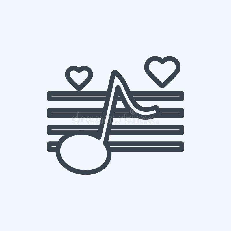 Icon Wedding Music. Suitable for Wedding Symbol. Line Style. Simple ...
