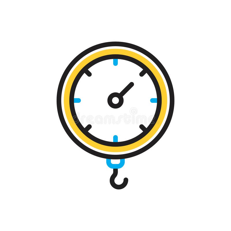 Multi Color Icon for Weight, Heft and Meterage Stock Illustration ...