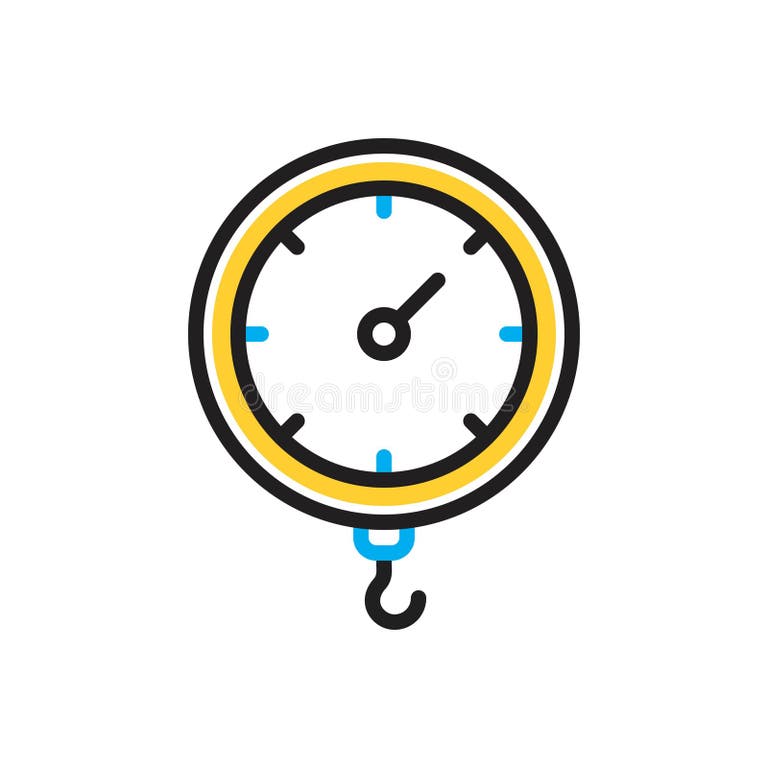 Multi Color Icon for Weight, Heft and Meterage Stock Illustration ...