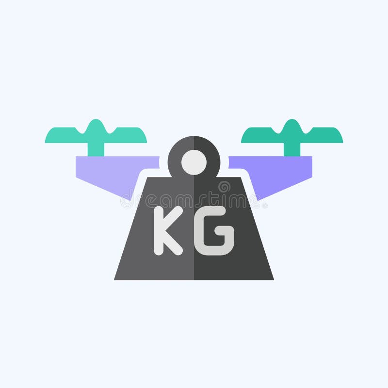 Icon Weight. Related To Drone Symbol. Flat Style. Simple Design ...