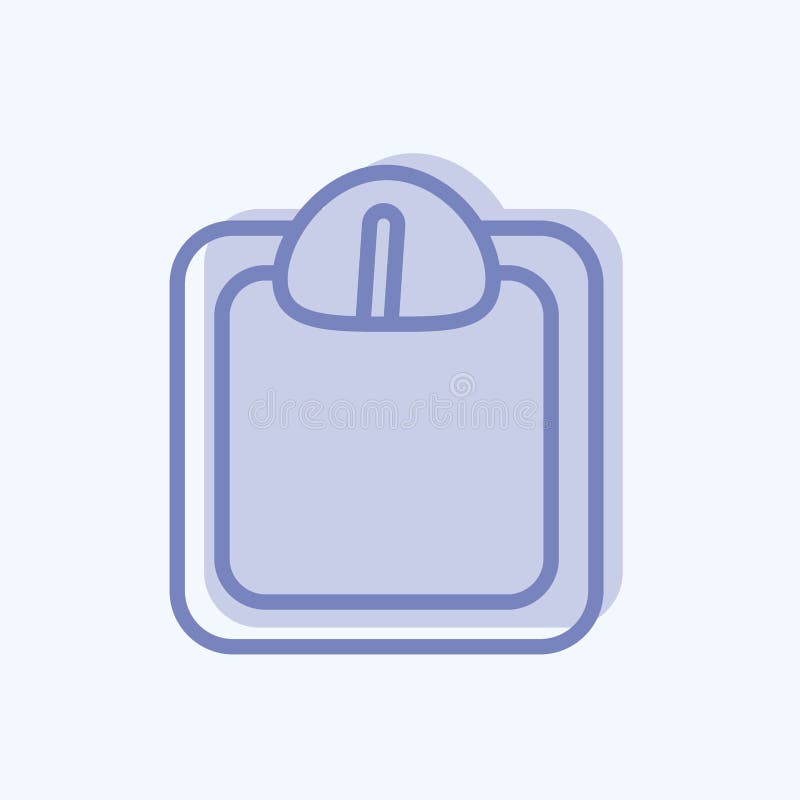 Icon Weight. Suitable for Healthy Symbol. Two Tone Style. Simple Design ...