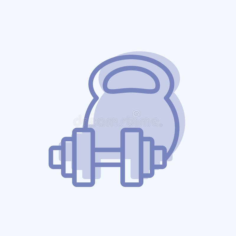 Icon Weight Training. Suitable for Healthy Symbol. Two Tone Style ...