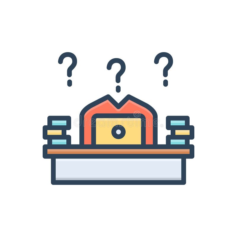 Color Illustration Icon for Whats, Why and Who Stock Vector ...