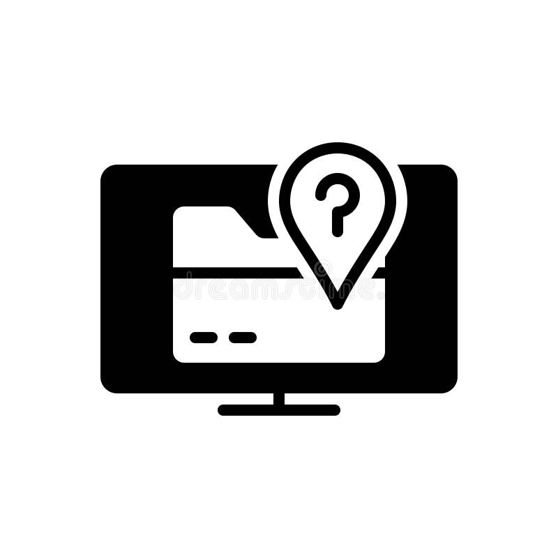 Black Solid Icon for Where, Location and Position Stock Vector ...